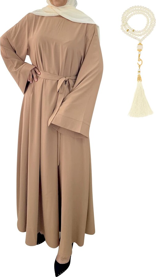 IWEMEK Women Abaya Muslim Dubai Kaftan Dress Solid Plain Full Length ...