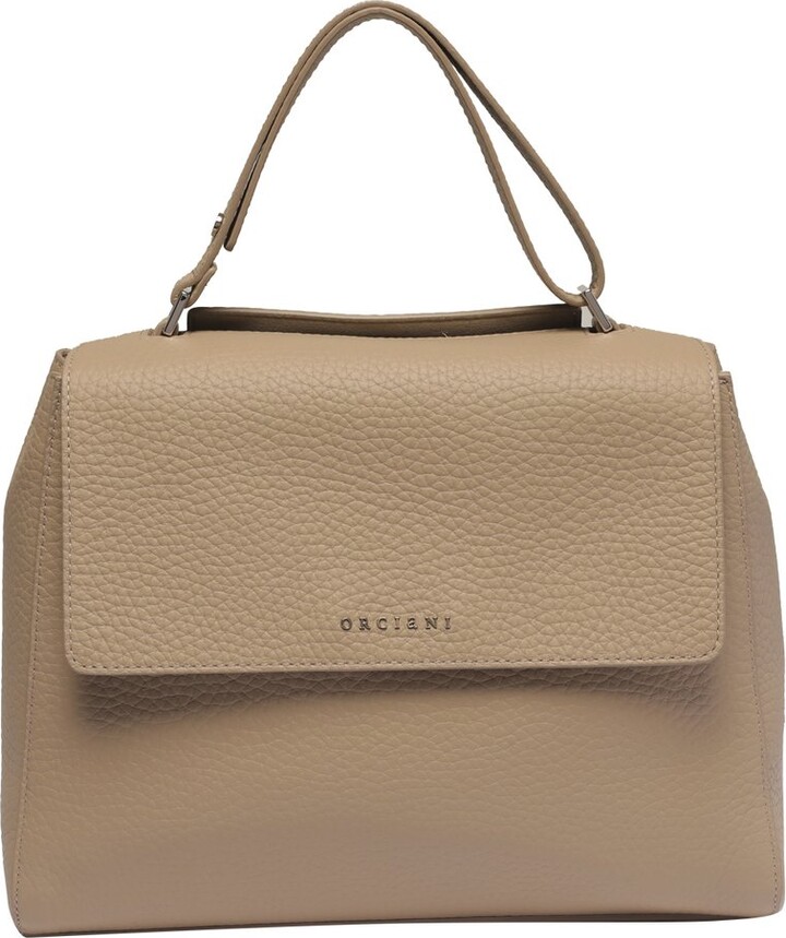 Orciani Sveva Logo Lettering Medium Shoulder Bag - ShopStyle