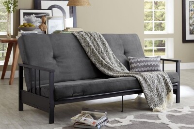 Atwater Living Halo Metal Arm Futon with Mattress - ShopStyle
