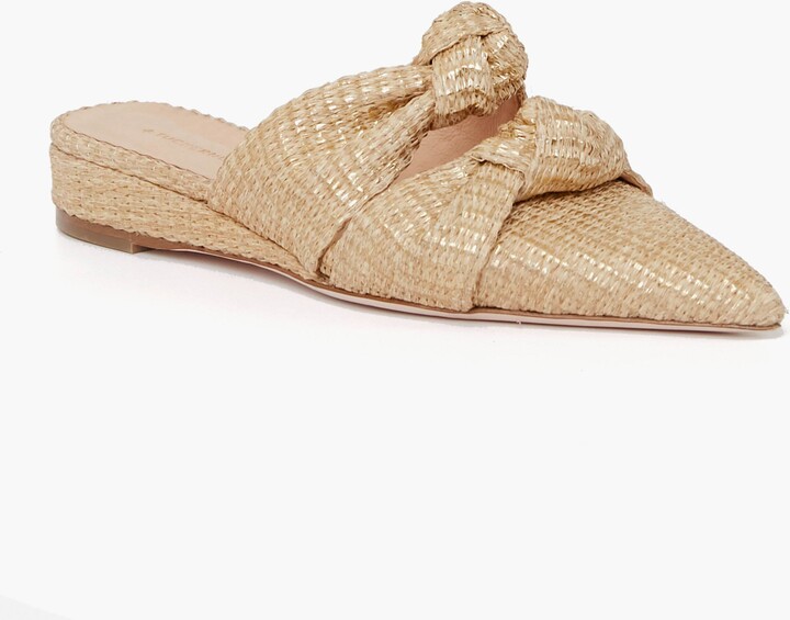Tuckernuck Shoes Gold Raffia Lucia Wedge - ShopStyle Sandals