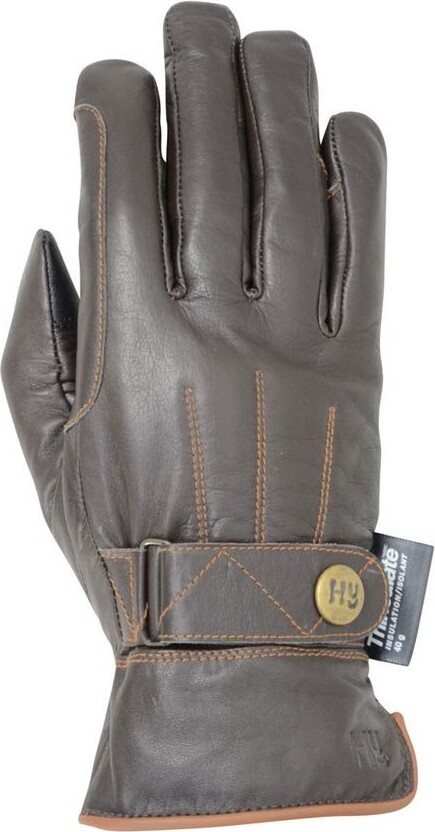 Hy5 Thinsulate Leather Winter Equestrian Horse Riding Gloves (Brown ...