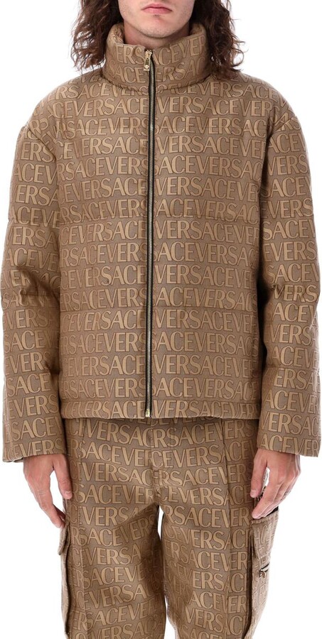 Versace Canvas puffer jacket - ShopStyle