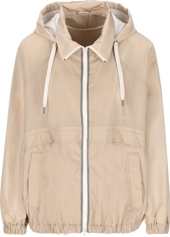 Brunello Cucinelli Lightweight Zipped Hooded Drawstring Jacket - ShopStyle