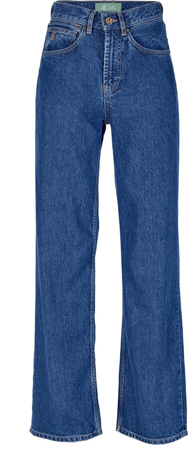 Flax and Loom - Etta Wide Jean In Wood Denim Long Leg - ShopStyle