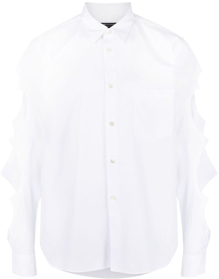 Comme des Garçons Homme Plus Ripped Sleeves Buttoned Shirt - ShopStyle