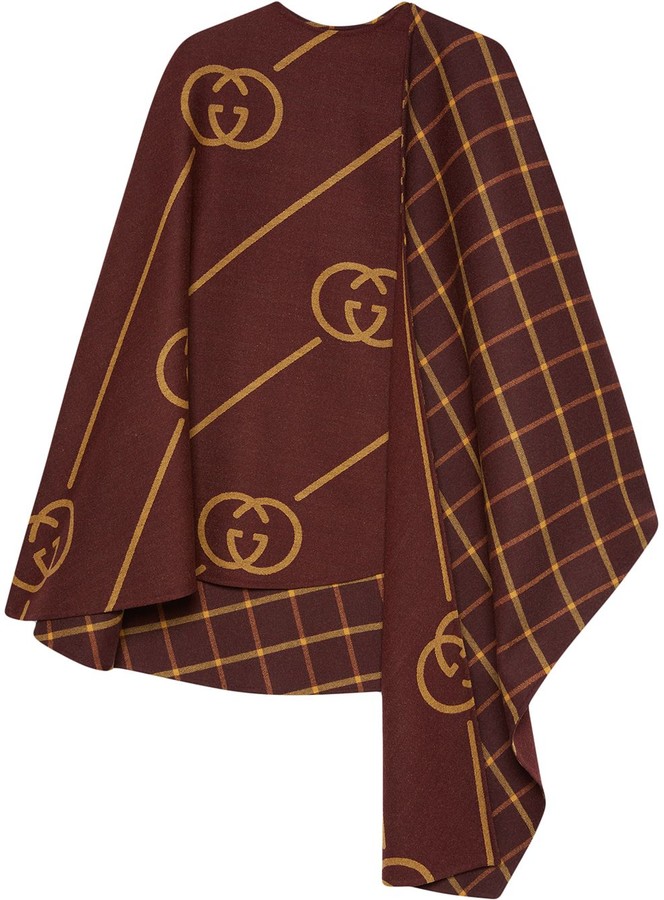 Gucci Wool cape coat with Interlocking G - ShopStyle