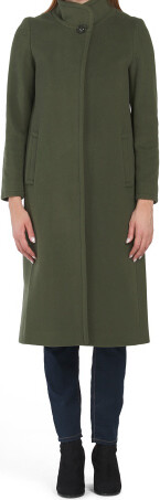 Made In Italy Long Wool Blend Coat - ShopStyle