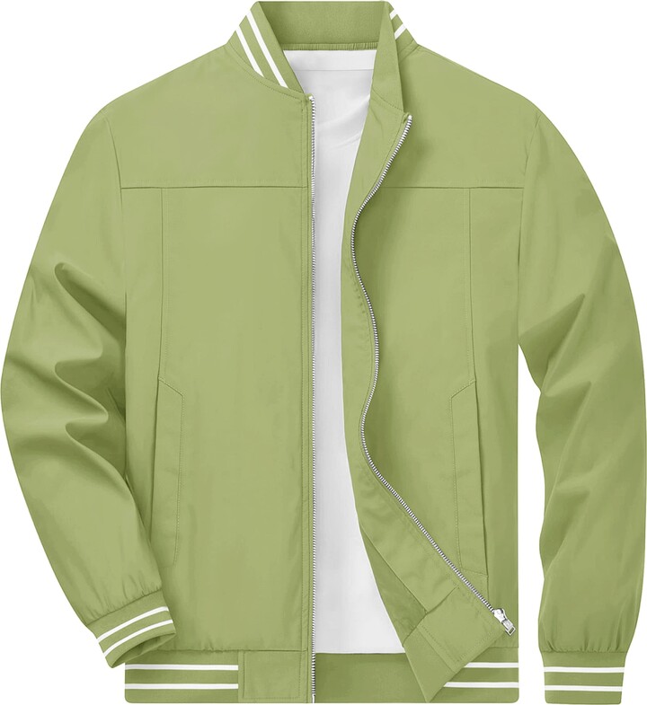 TACVASEN Men's Spring Baseball Jackets Casual Bomber Cargo Jacket ...