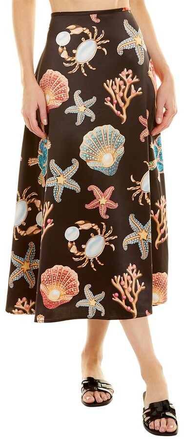 Sonya Seashell Midi Skirt - ShopStyle
