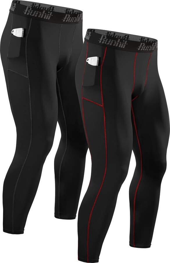 Runhit Mens Compression Pants Running Tight for Men Leggings with ...