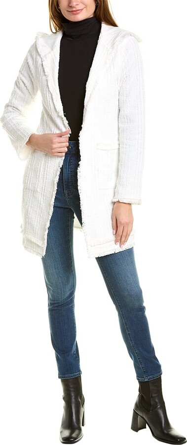 Laundry by Shelli Segal Hooded Boucle Jacket - ShopStyle