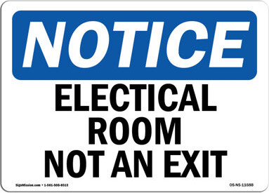 SignMission Electrical Room Not an Exit Sign - ShopStyle Home Office