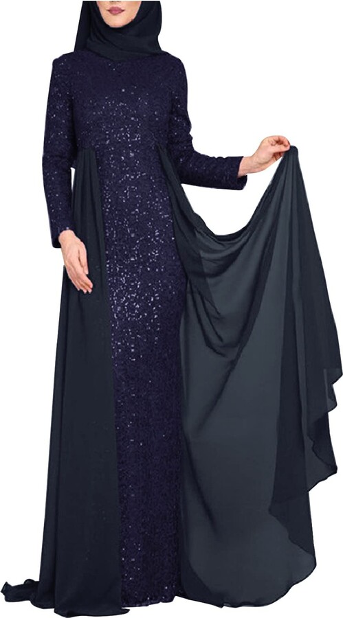 Skang Womens Wedding Guest Dresses Europe America Middle Sequin Dress ...