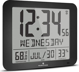 Marathon Slim Atomic Sleek And Stylish Wall Clock with Full Calendar ...