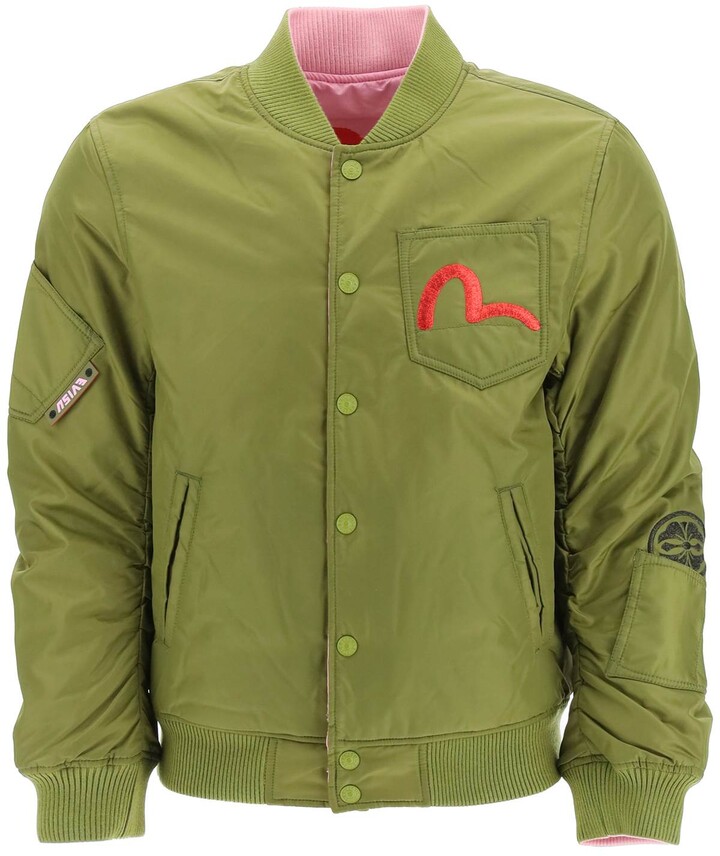Evisu Graffiti Logo Reversible Bomber Jacket - ShopStyle Outerwear