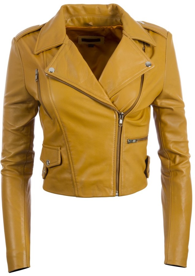 Aviatrix Women’s Ultra Stylish Real Leather Cropped Fashion Jacket ...