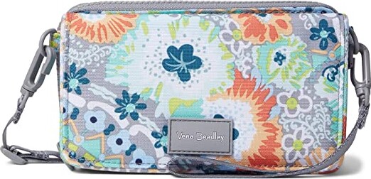 Vera Bradley Recycled Lighten Up Reactive Compact Crossbody Purse with ...