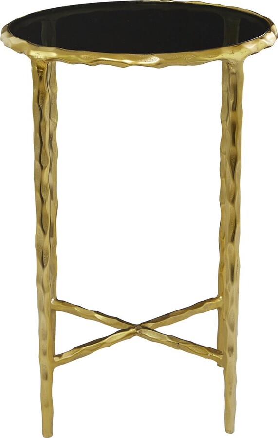 Peyton Lane Modern Round Glass-Top Accent Table - ShopStyle