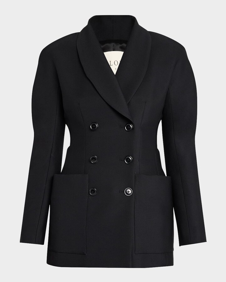 Salon 1884 Simone Double-Breasted Blazer Jacket - ShopStyle