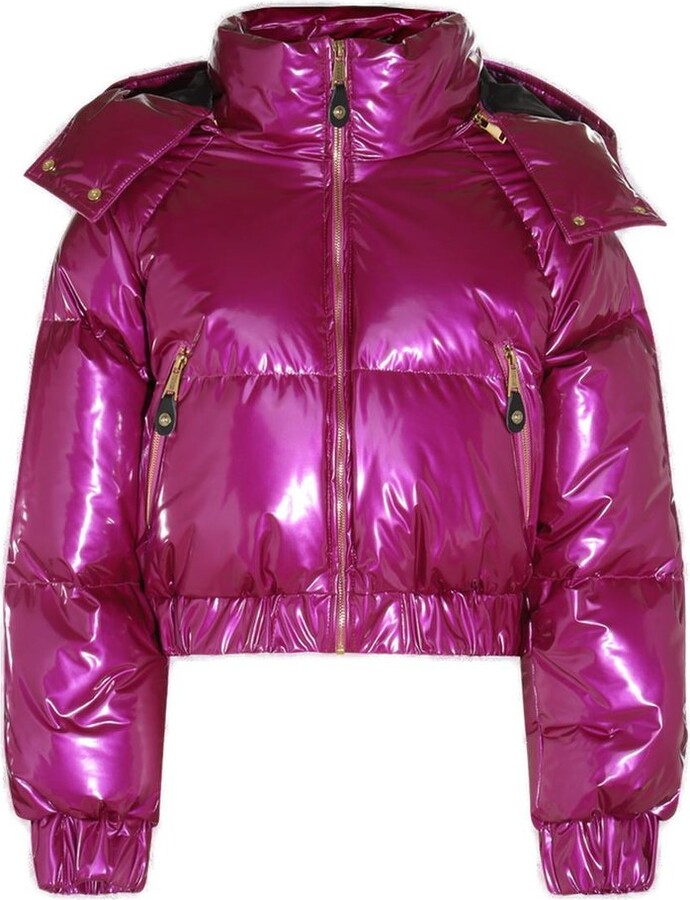 Versace Jeans Couture Glossy-Finish Zip-Up Puffer Jacket - ShopStyle