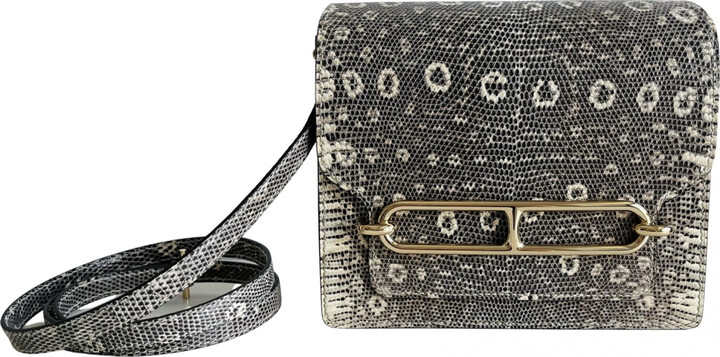 Hermes Roulis lizard crossbody bag - ShopStyle