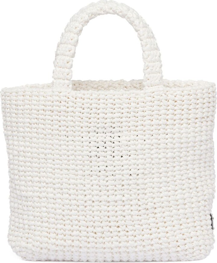 Prada Small Raffia Tote Bag - ShopStyle