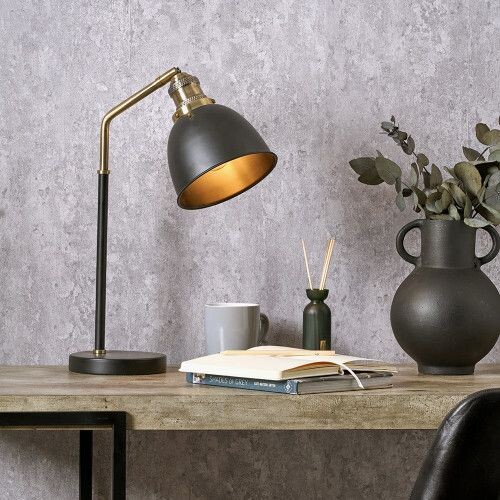 Ruma Black and Gold Task Table Lamp - ShopStyle