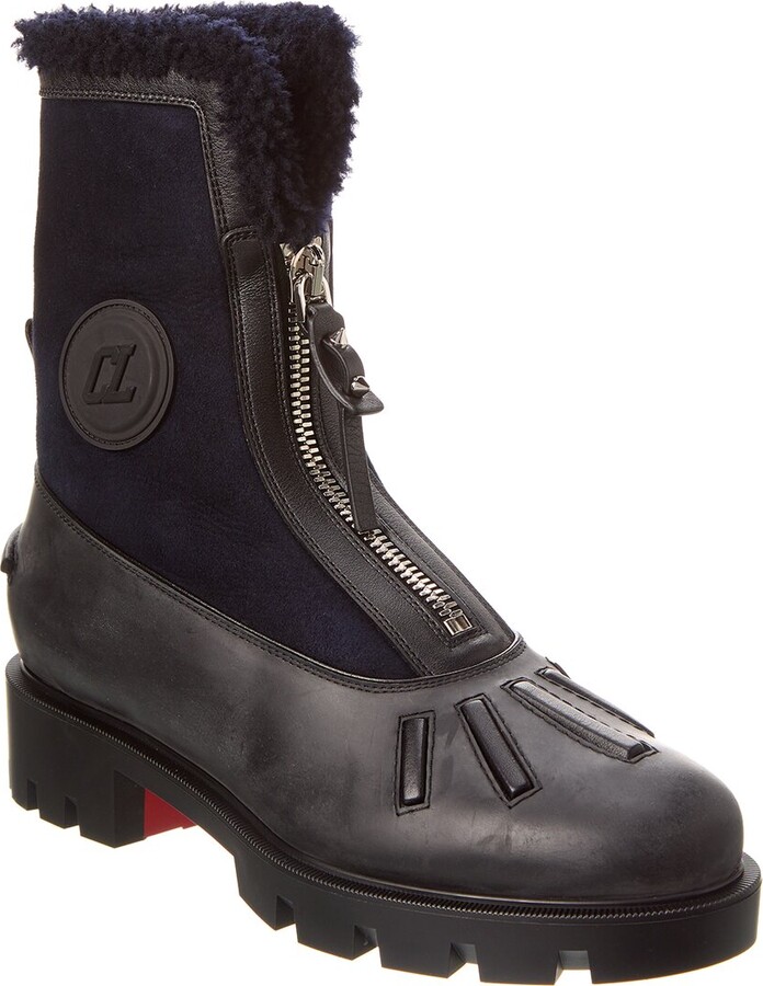 Christian Louboutin Glory Suede & Rubber Boot - ShopStyle