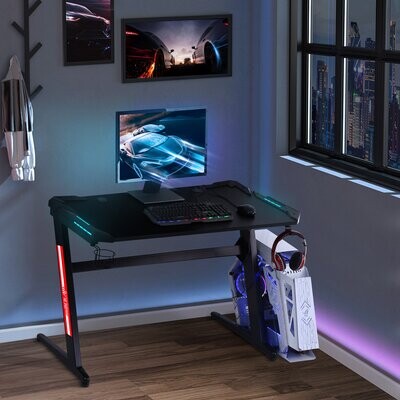 HomCom Height Adjustable Gaming Desk - ShopStyle