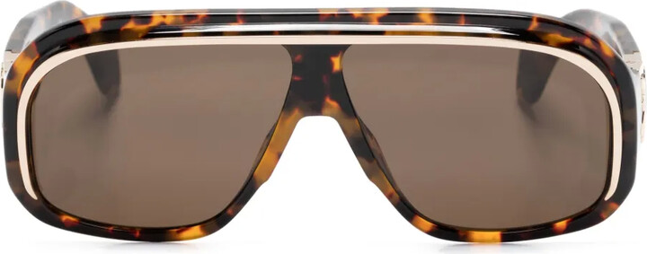 Palm Angels Tortoiseshell Pilot-Frame Sunglasses - ShopStyle