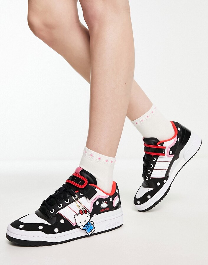 adidas x Hello Kitty Forum Low sneakers in black - ShopStyle