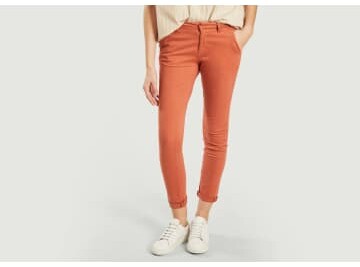 Reiko - Rust Ginger Spice Sandy Chino - ShopStyle Casual Trousers