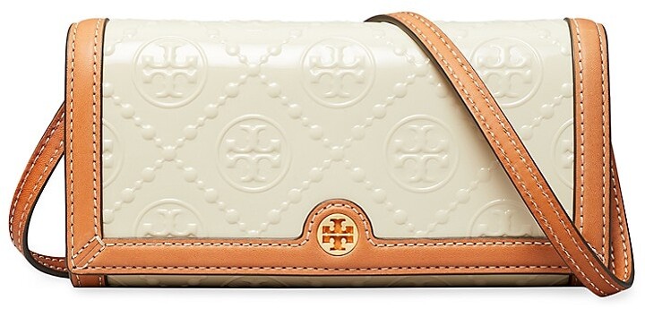 Tory Burch T Monogram Patent Leather Crossbody Wallet - ShopStyle