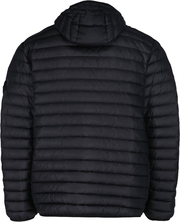 Stone Island Logo Down Jacket - ShopStyle Outerwear