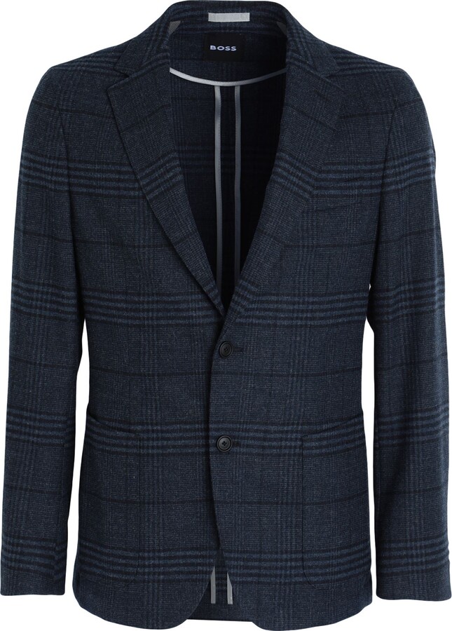 HUGO BOSS Suit Jacket Midnight Blue - ShopStyle Wool Coats