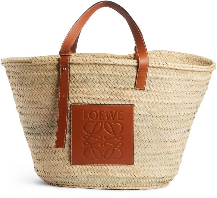Loewe Large Logo Straw Tote - ShopStyle