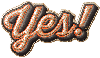 Anya Hindmarch Coasted Leather Yes Sticker - ShopStyle Clutches