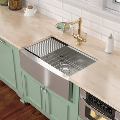 Mocoloo 30'' L x 22"W Farmhouse / Apron Single Bowl Stainless Steel ...