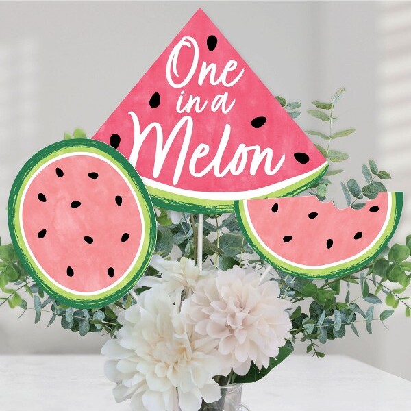 Big Dot of Happiness Sweet Watermelon - Fruit Party Centerpiece Sticks ...