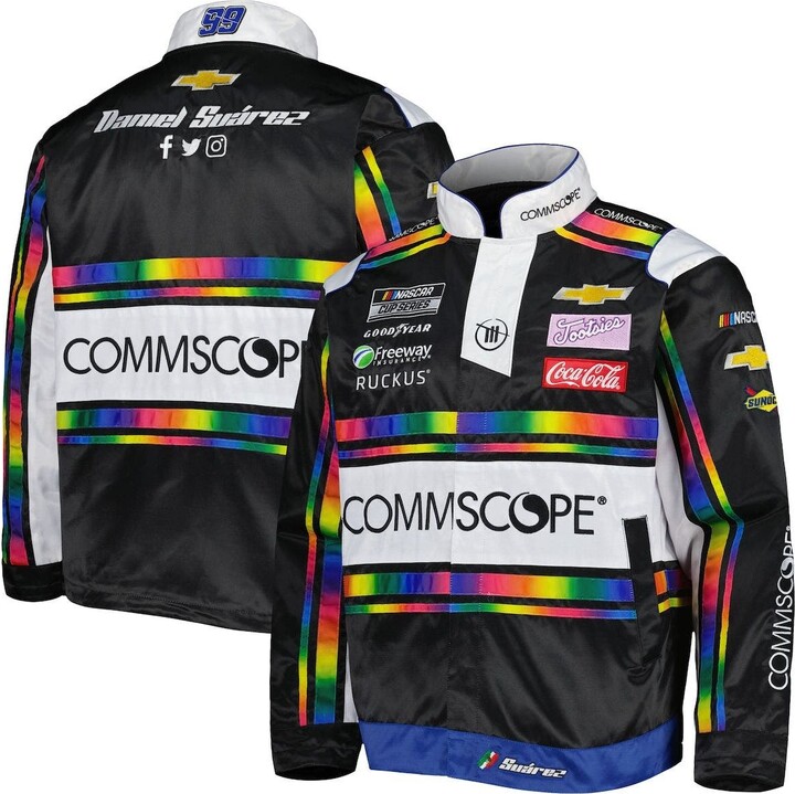 Men's Checkered Flag Black Daniel Suarez CommScope Nylon Uniform Full ...