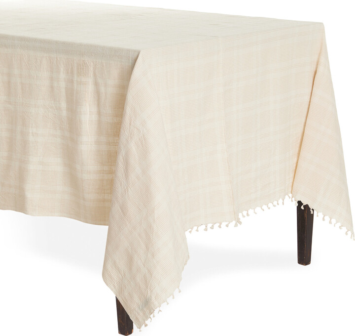 Heather Taylor Home Large Marianne Cotton-Plaid Tablecloth - ShopStyle