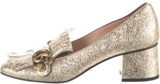 Gucci Marmont Double G Logo Pumps - ShopStyle