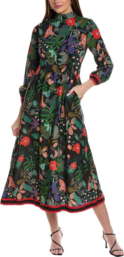 Garrie B Turtleneck Floral Maxi Dress - ShopStyle