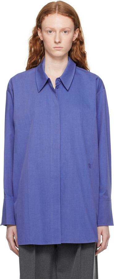 Camilla And Marc Blue Avani Shirt - ShopStyle Tops
