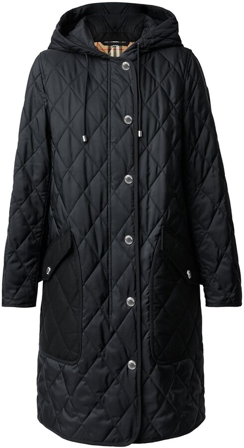 Burberry Roxby diamond-quilted mid-length coat - ShopStyle
