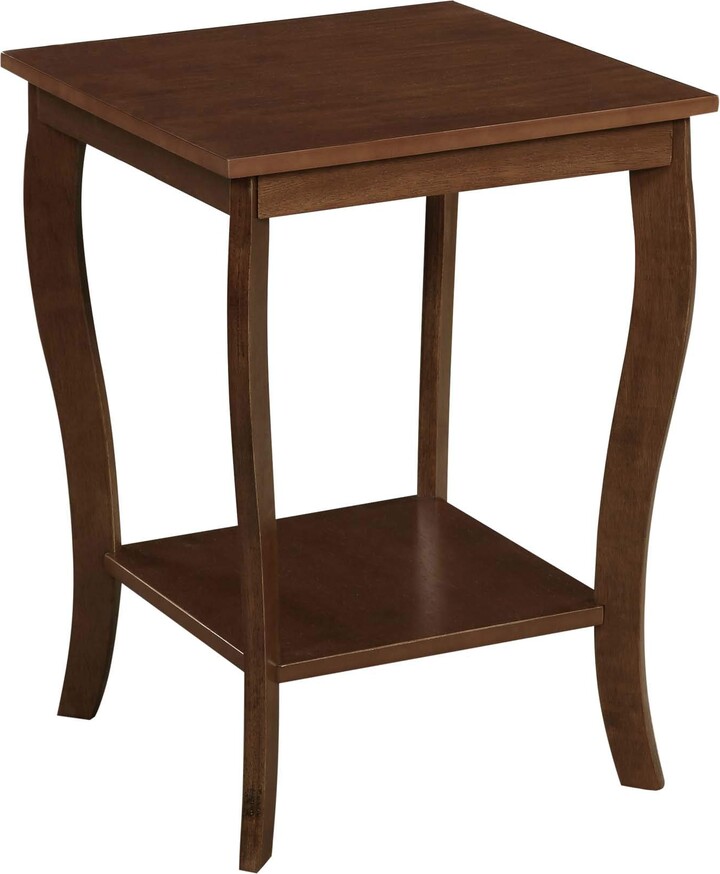 Convenience Concepts American Heritage Square End Table with Shelf ...