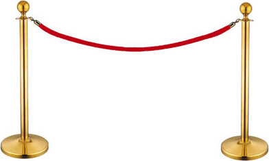 FixtureDisplays Crowd Control Stanchion Queue Barrier Post Gold Crown 2 ...