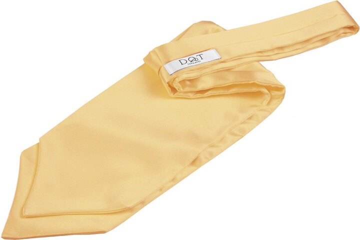 DQT Men Plain Satin Wedding Formal Casual Groom Best Man Classic Ascot ...