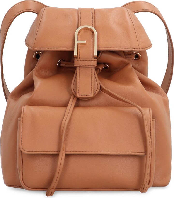 Furla Flow S Leather Backpack - ShopStyle