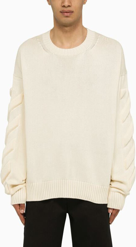 Off-White 3d Diag jersey - ShopStyle Crewneck Sweaters